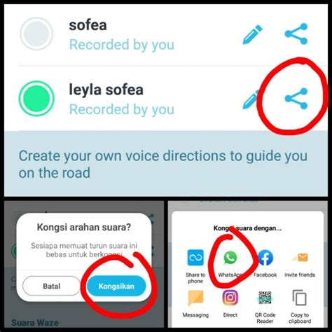 Cara Tukar Suara Waze Lepas Rakam Boleh Kongsi Di WhatsApp