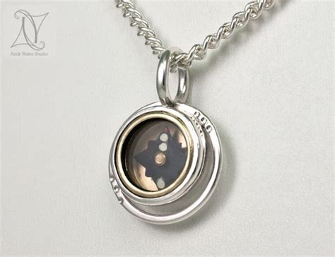 Halo Silver Compass Pendant Rock Water Studio