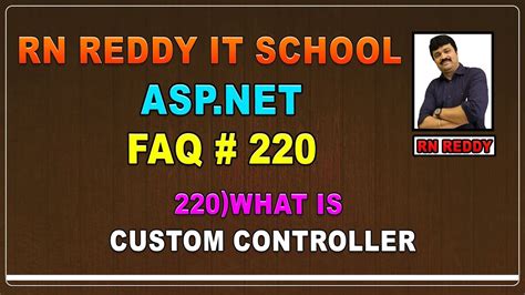 Aspnet Faqs220 What Is Custom Controller Youtube