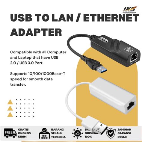 Jual USB LAN Adapter Converter USB To LAN USB To Ethernet RJ45 Kabel Shopee Indonesia