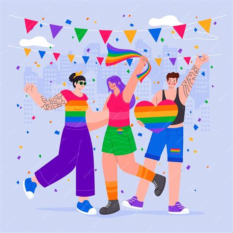 Premium Vector Flat Illustration For Pride Month Celebration