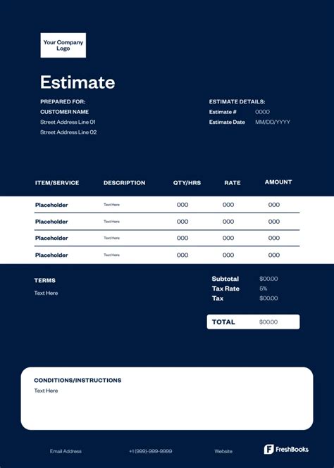 Free Hvac Estimate Template Freshbooks