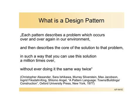 Pdf What Is A Design Pattern · What Is A Design Pattern „each Pattern
