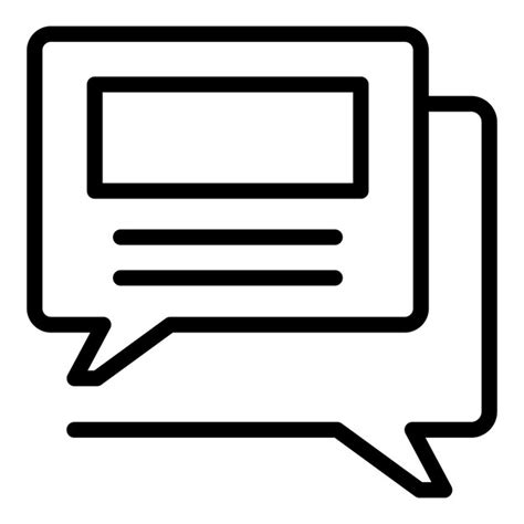 Premium Vector Chat Bubble Icon Outline Vector Post Smm Social Media