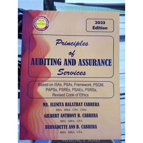 PRINCIPLES OF AUDITING ASSURANCE SERVICES BY CABRERA Shopee Philippines