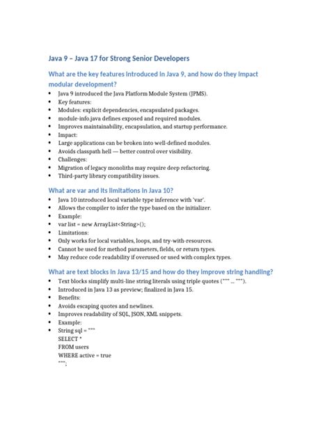 Java9to17interviewproblems Pdf Class Computer Programming