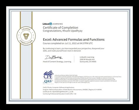 Khushi Upadhyay On Linkedin Linkedinlearning Advancedexcel