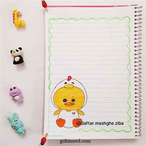 ۳۰ نقاشی برای دور دفتر ۱۴۰۴ طرح های اجرا شده با مداد رنگی بسیار زیبا و