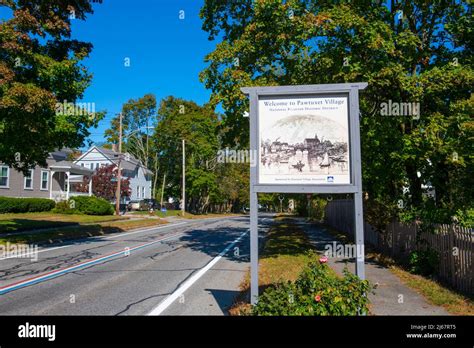 Welcome To Pawtuxet Village National Register Historic District Sign At The Entrance Of Pawtuxet