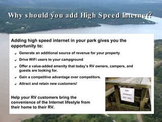 Rv Park Wifi Presentation PPT Telecommunications Industry Industries