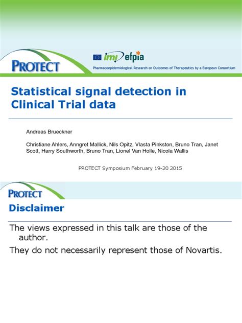 Statistical Signal Detection In Clinical Trial Data Pdf Multiple