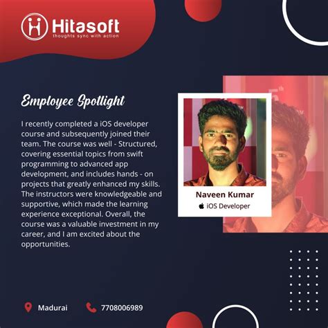 Hitasoft Technology Solutions Pvt Ltd On Linkedin Iostrainingcourse Iosdeveloper