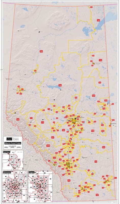 Alberta Provincial Base Map Postal Codes Map This Is A Simplified