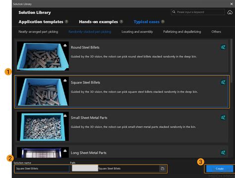 create a solution from the solution library