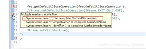 调用方法报错syntax Error Insert To Complete Methoddeclara Csdn博客