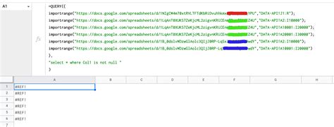 Query Of An Array Of Multiple Importrange Does Not Show You Need To