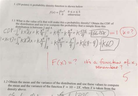 Solved Points A Probability Density Function Is Shown Chegg