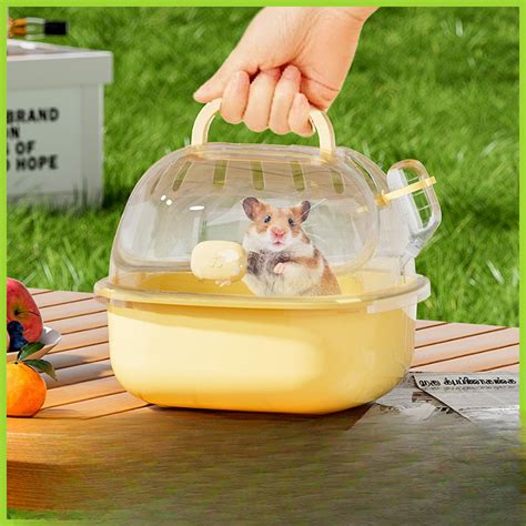 Hamster Cage Takeaway Portable Outing Cage Travel Cage Safety Anti