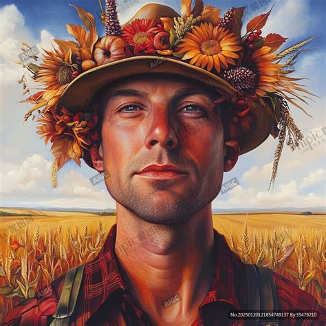 Ai创作图写实人物插画 欧美农场主 农人插画 超写实插画 农民插画设计 农民大叔ip头像 开心小农夫头像 农民头像 农民形象画 丰收主题插画 写实主义肖像画 农民庄稼插画 农夫插画 农民插画