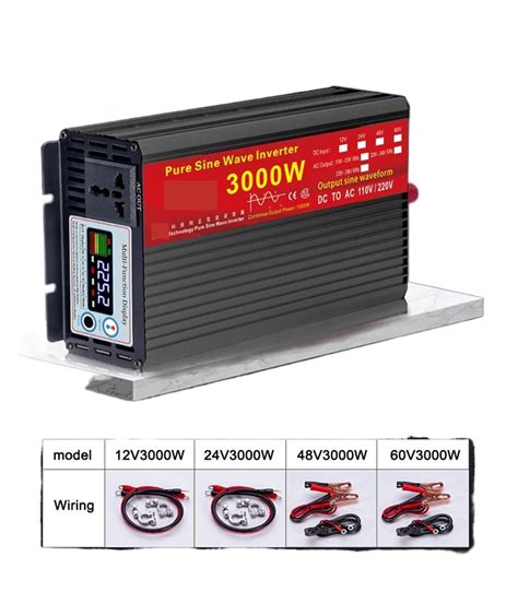Pure Sine Wave Inverter Dc 12v 24v To Ac 110v 220v 2000w 3000w 4000w 5000w Voltage Transformer