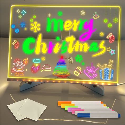 Led Note Board With 7 Colors Penstand Acrylic Led Writing Message