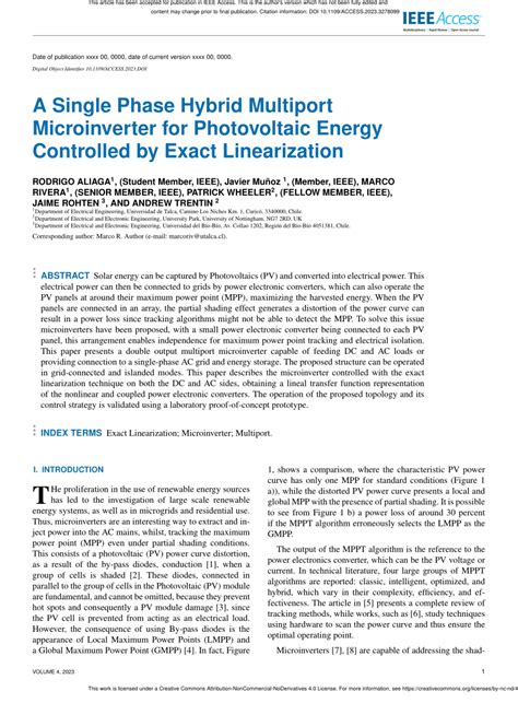 Pdf A Single Phase Hybrid Multiport Microinverter For Photovoltaic Energy Controlled By Exact