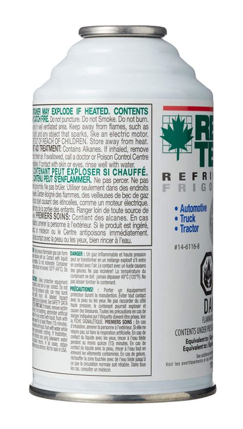 Red Tek R12a Hydrocarbon A C Refrigerant Recharge 6 Oz Canadian Tire