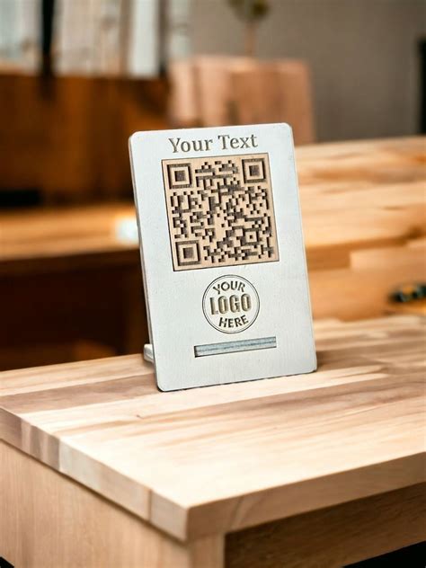 Custom Qr Code Table Sign Qr Code Menu Qr Code Menu Sign Wooden Qr Cod Sign Etsy