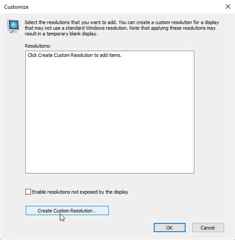 Custom Resolutions NVIDIA