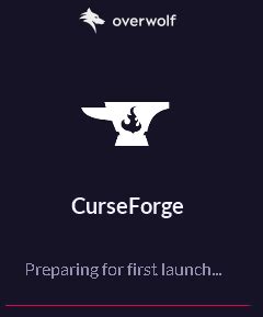 So My Curse Forge Is Stuck At Preparing The First Launch And Doesn T