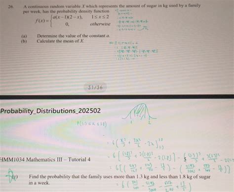26 A Continuous Random Variable X Which Studyx
