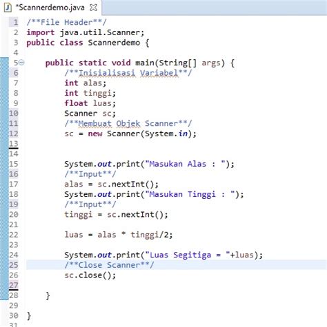 Menggunakan Library Scanner Di Java