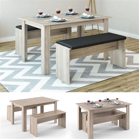 Dandb Tafel Eettafel Set Met 2 Bankjes Compleet Eettafel Set
