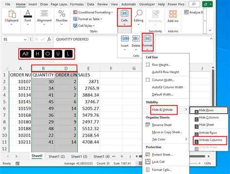 9 ways to unhide columns in microsoft excel how to excel