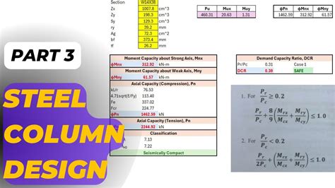 3 Steel Column Design On Etabs With Manual Calculation Tagalog Youtube