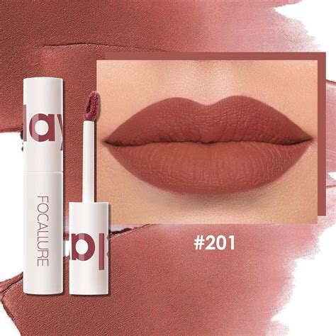 Focallure Velvet Matte Liquid Lipstick Terra Cotta 201 Satin Finish