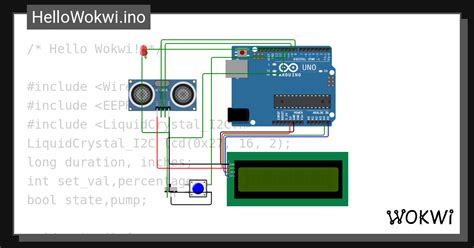 Water Level With Sonar Wokwi ESP STM Arduino Simulator