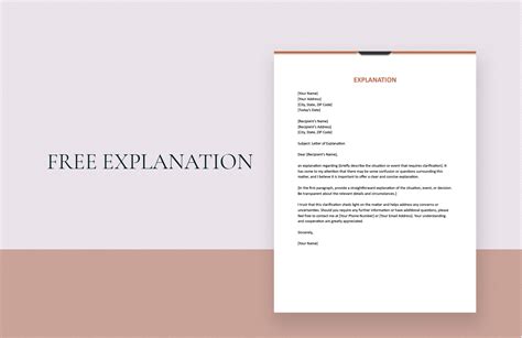 Free Editable Explanation Letter Templates In Word To Download