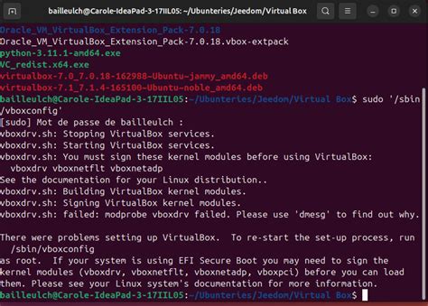 Uefi Secure Boot Et Virtual Box Sous Ubuntu 2404 Lts Machines Virtuelles Diy Faire Soi Même