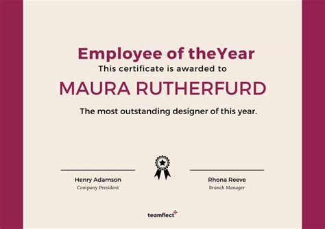 Man Of The Year Certificate Template