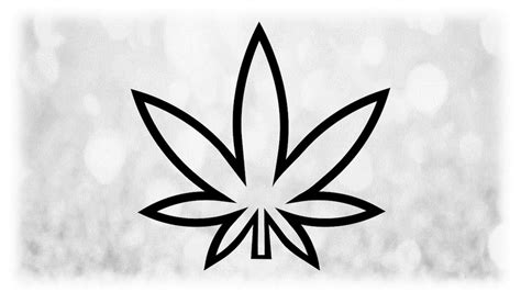 Simple Weed Leaf Outline