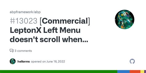 Commercial Leptonx Left Menu Doesnt Scroll When Expanding Menu Items