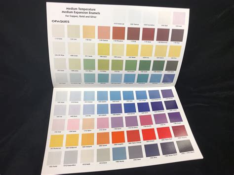 Thompson Enamel Color Chart Catalog Sold Separately Etsy Australia