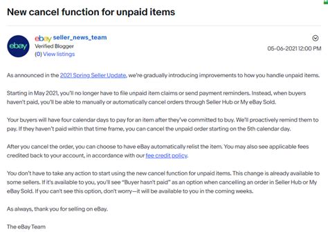 No More Need For Unpaid Item Cases You Can Cancel Unpaid Orders Now On The 5th Day Rollout In