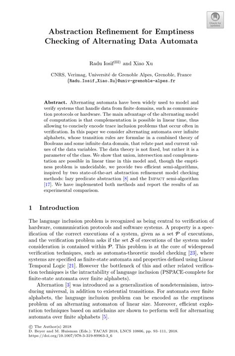 pdf abstraction refinement for emptiness checking of alternating data