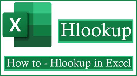 How To HLOOKUP In Excel YouTube