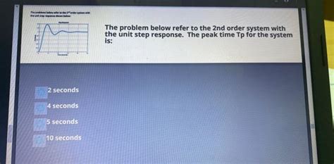 Solved The Problem Below Refer To The 2 Nd Order System With