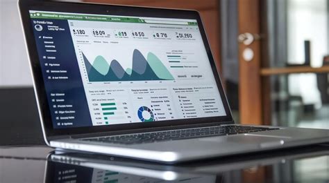 Business Analytics Data Analysis Laptop Computer Screen Premium Ai