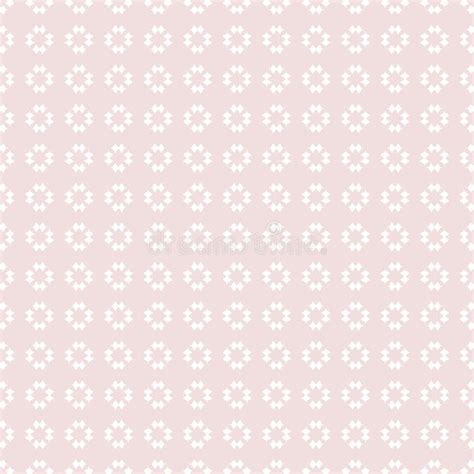 Subtle Vector Floral Geometric Texture Abstract Light Pink Seamless Pattern Stock Vector