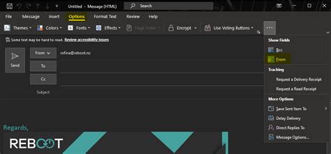 Ol Outlook Enable From Option